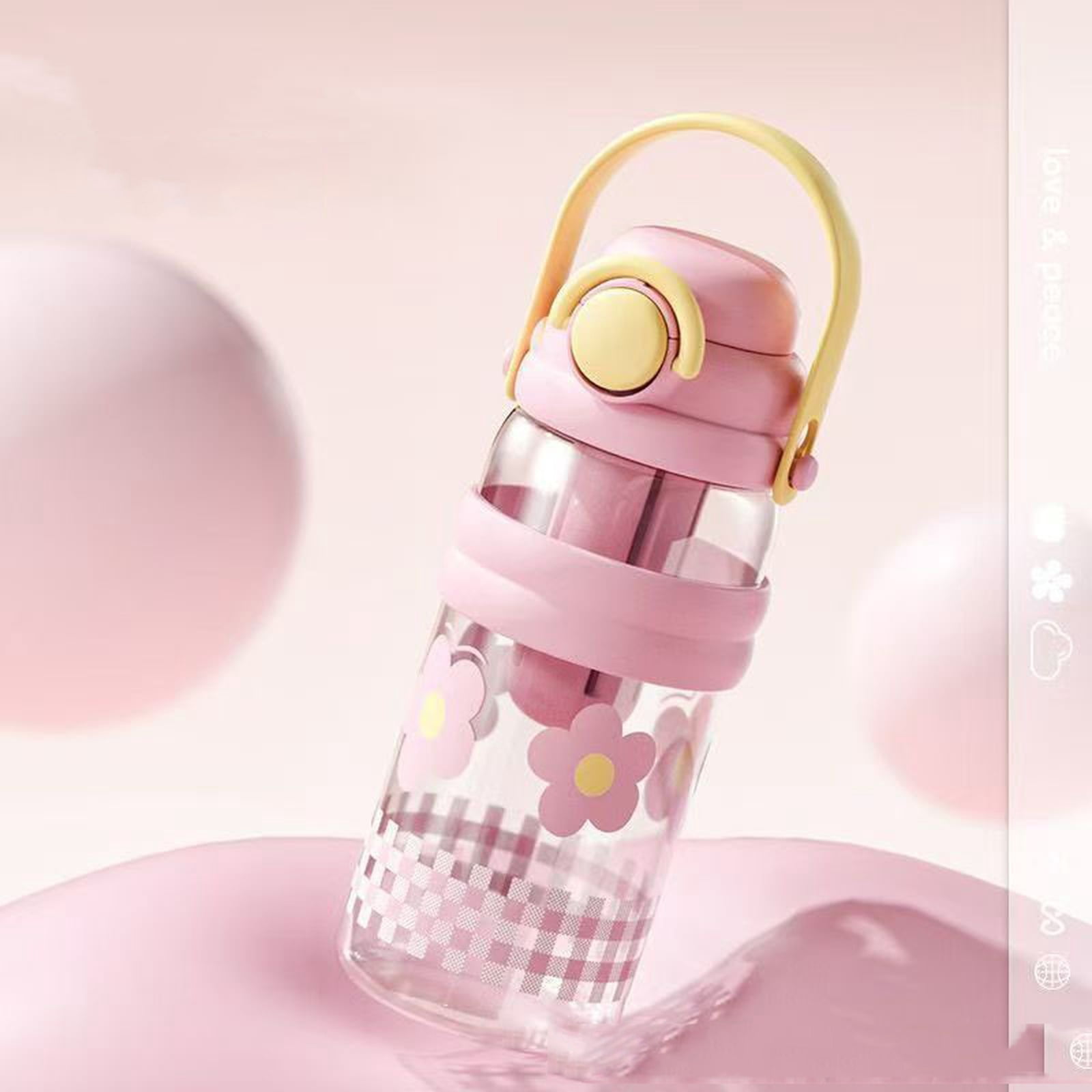 Stylish Pink Water Bottle, Summer, Girls, Cute, Portable, New ...