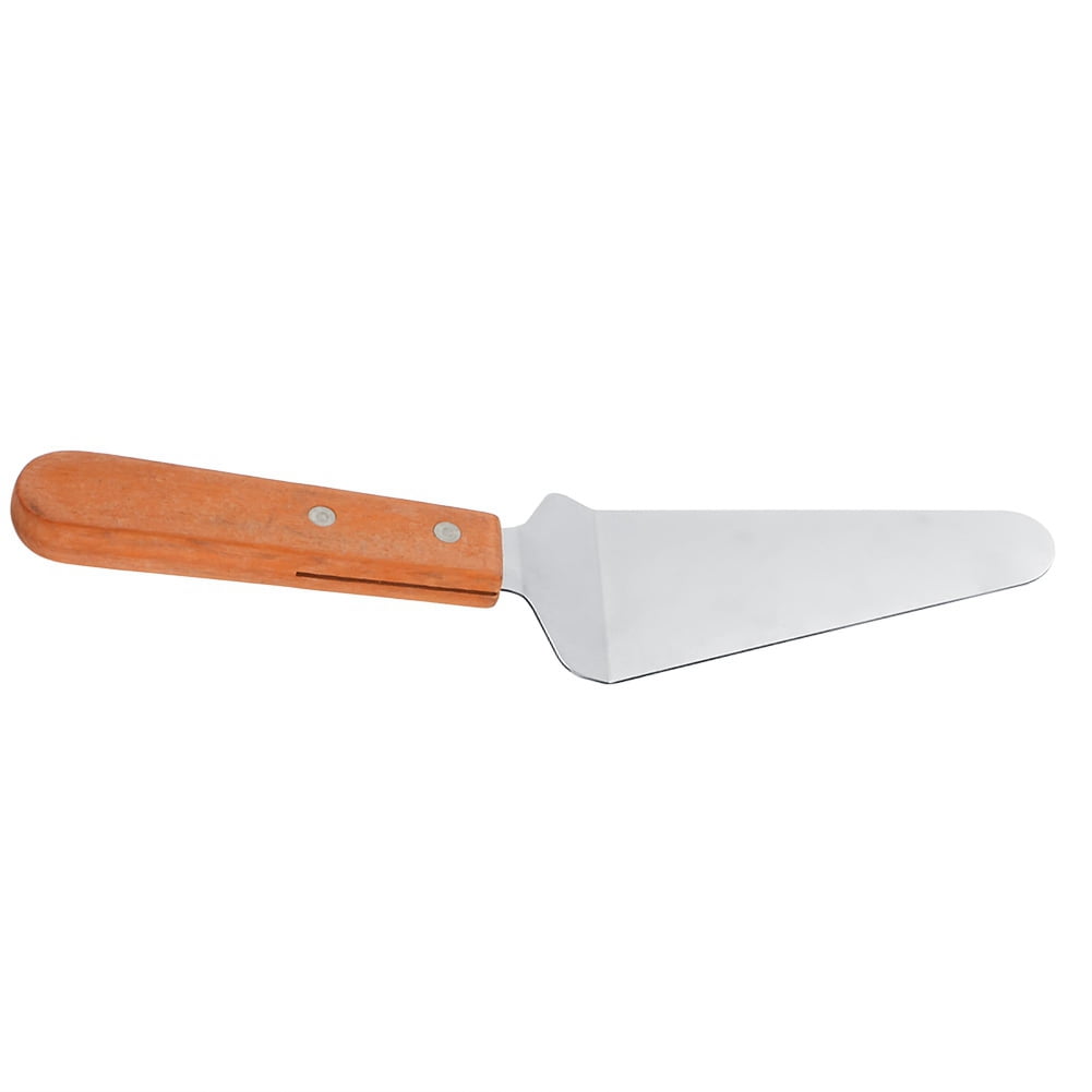 Stylish Pizza Shovel, Wooden Handle Stainless Steel Beveled Edge for ...
