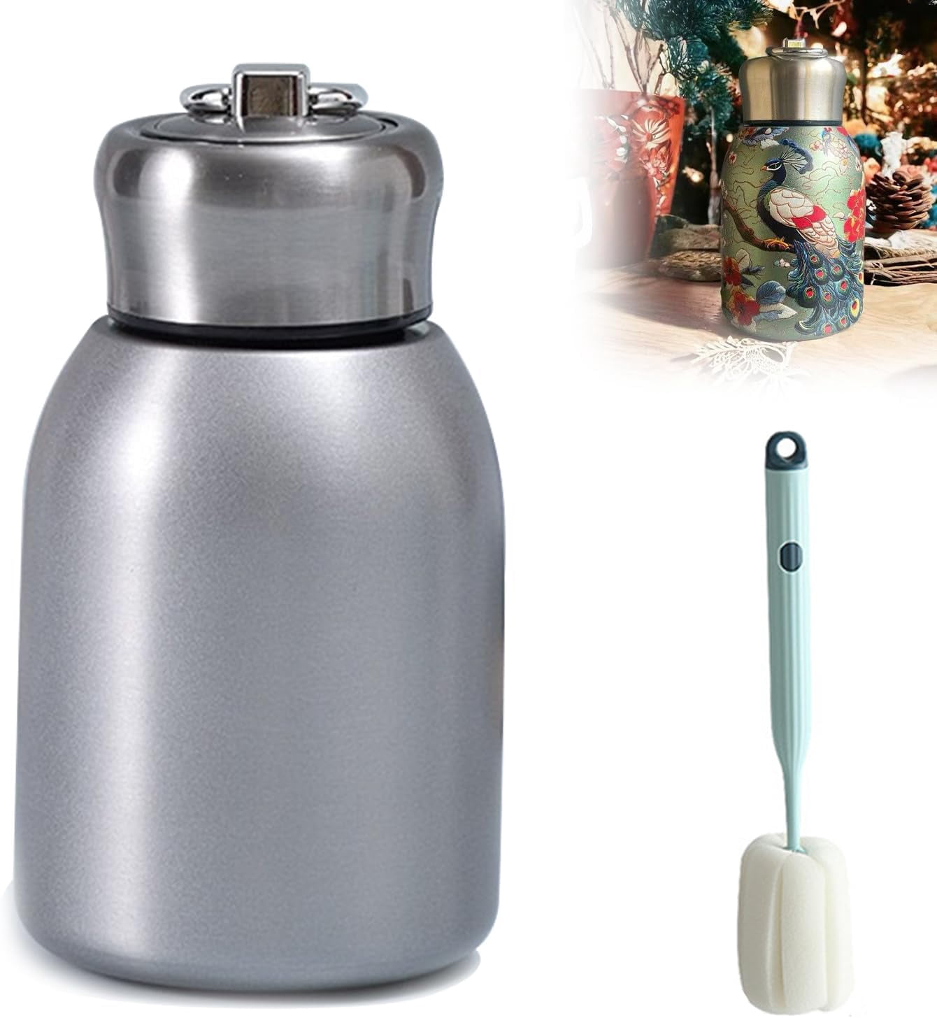 Stylish & Portable Insulated Water Bottle, Keep Drinks Hot or Cold 24h ...
