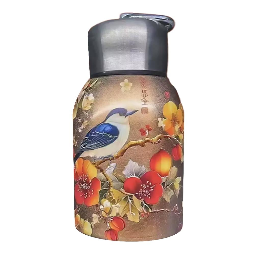 Stylish & Portable Insulated Water Bottle,Peacock Floral Tea Pot ...
