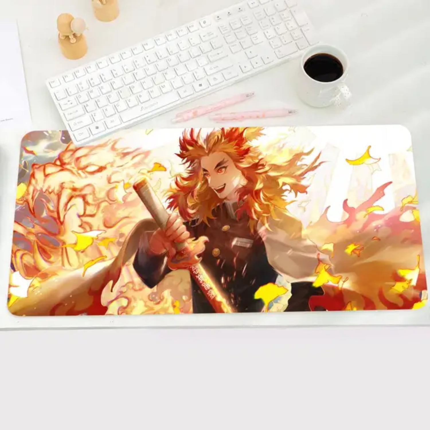Stylish Premium Luxury High-Quality Large Demon Slayer Kyojuro Anime ...