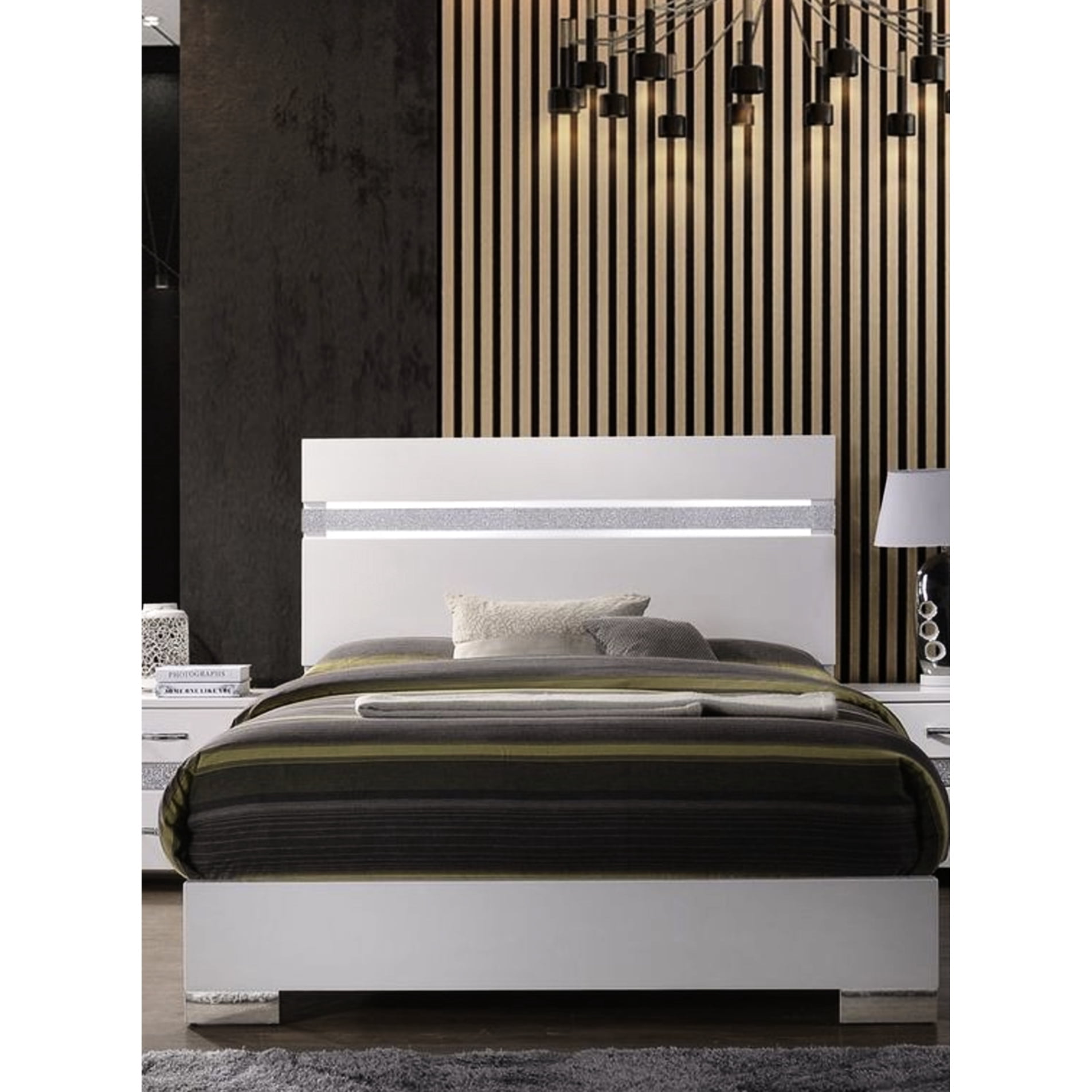 Stylish Queen Bed With Acrylic Panel - Transforms Your Bedroom ...