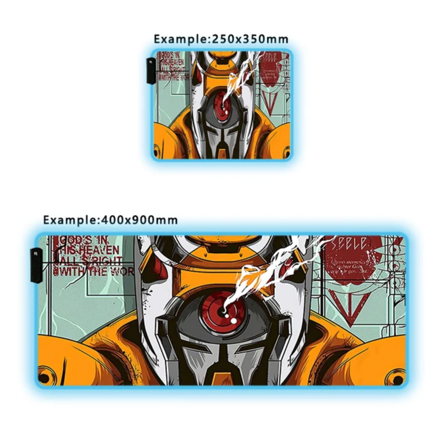 Stylish RGB LED Backlight Luminous Gaming Desk Mat - Colorful and ...