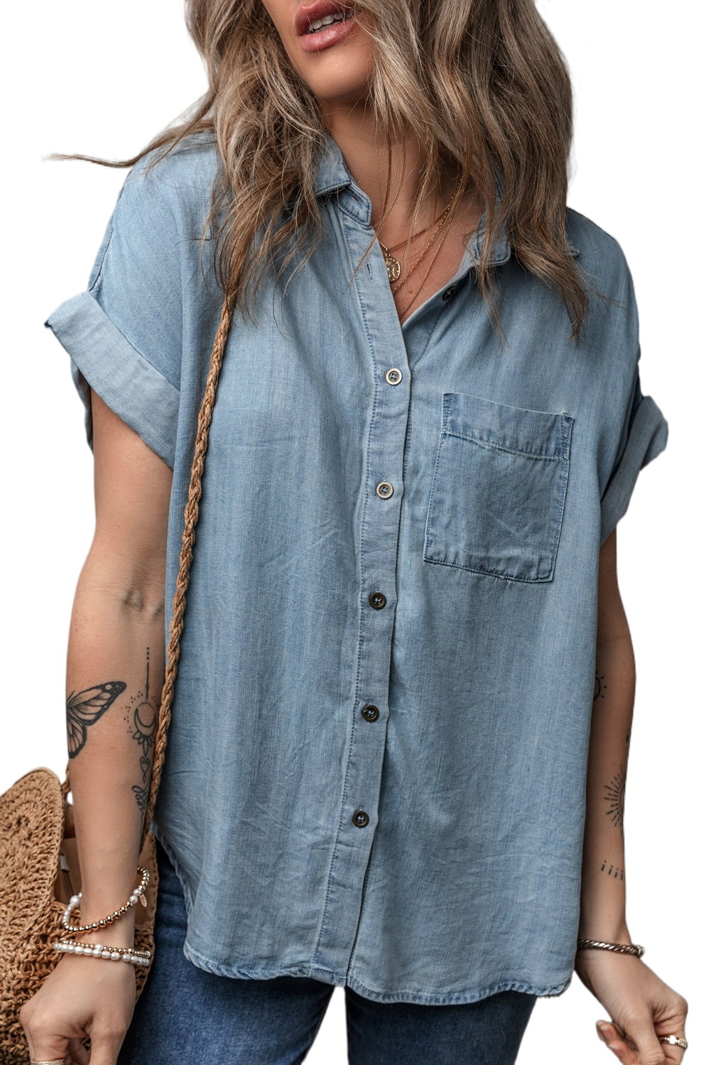 Stylish Relaxed Fit Women's Denim Top - Perfect for Summer Outfits ...