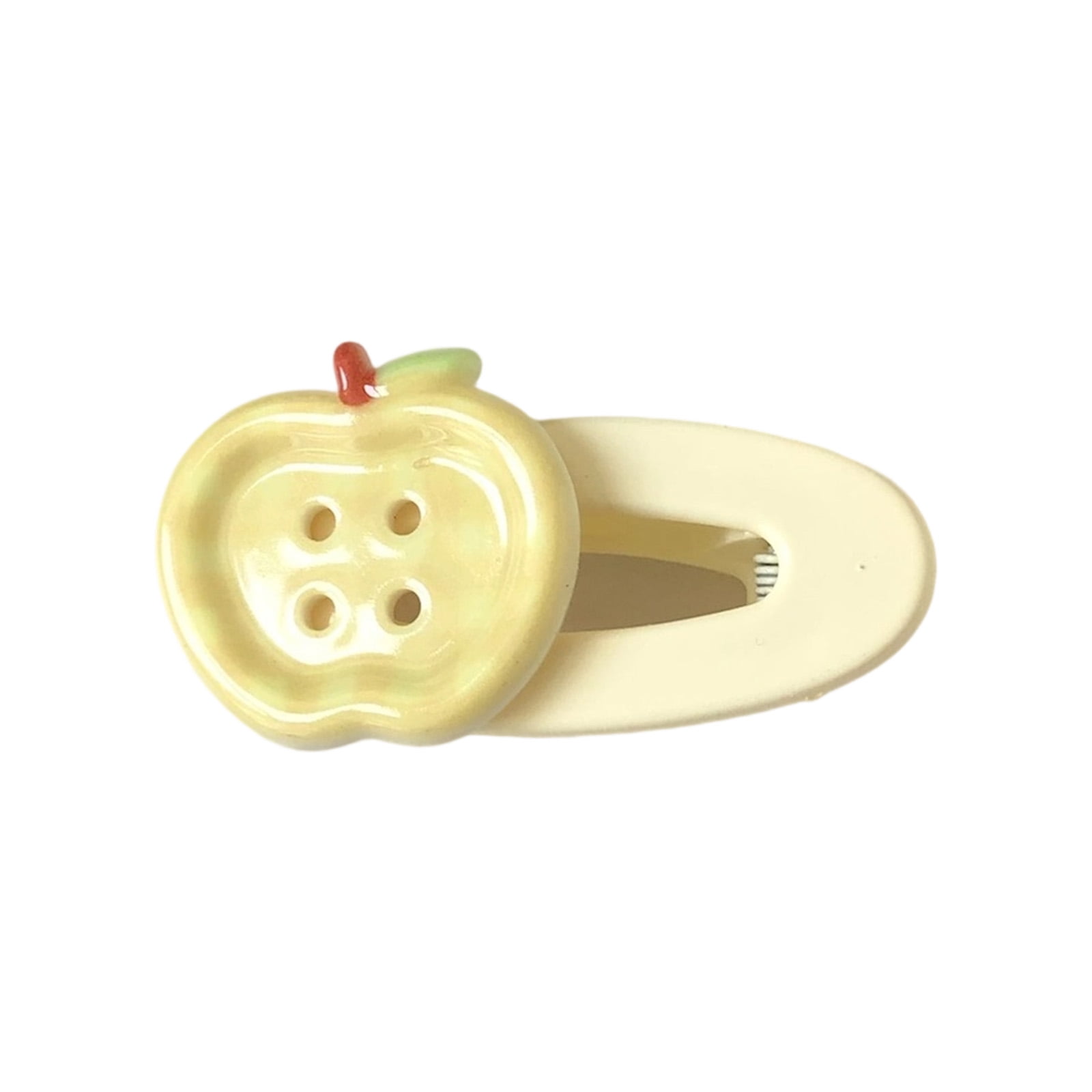 Stylish Resin Fruit Hair Clip For Students Button Hair Pin With Secure ...