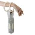 Stylish Resin Handle Wine Mesh and Embedded Rhinestones Bottle Holder ...