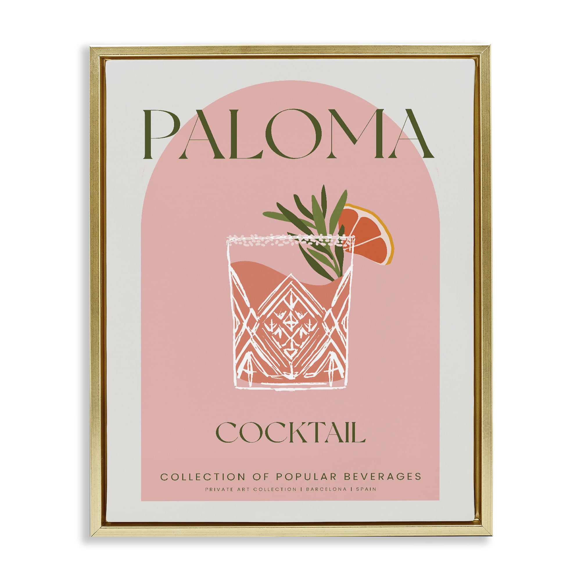 Stylish Retro Paloma Gold Framed Floater Canvas Wall Art, design by Lil ...