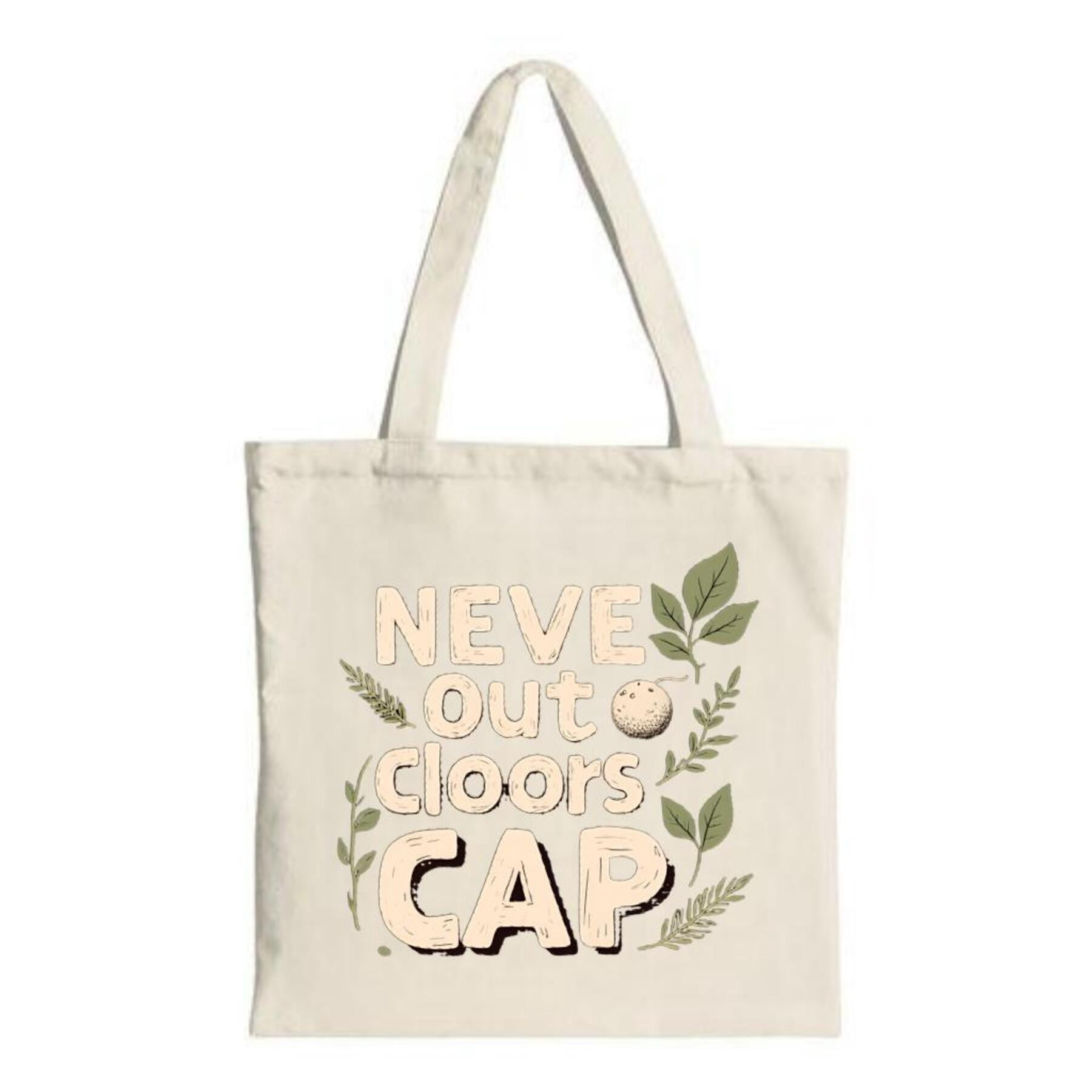 Stylish Reusable Canvas Grocery Shopping Bag with " NEVER OUT Cloors ...