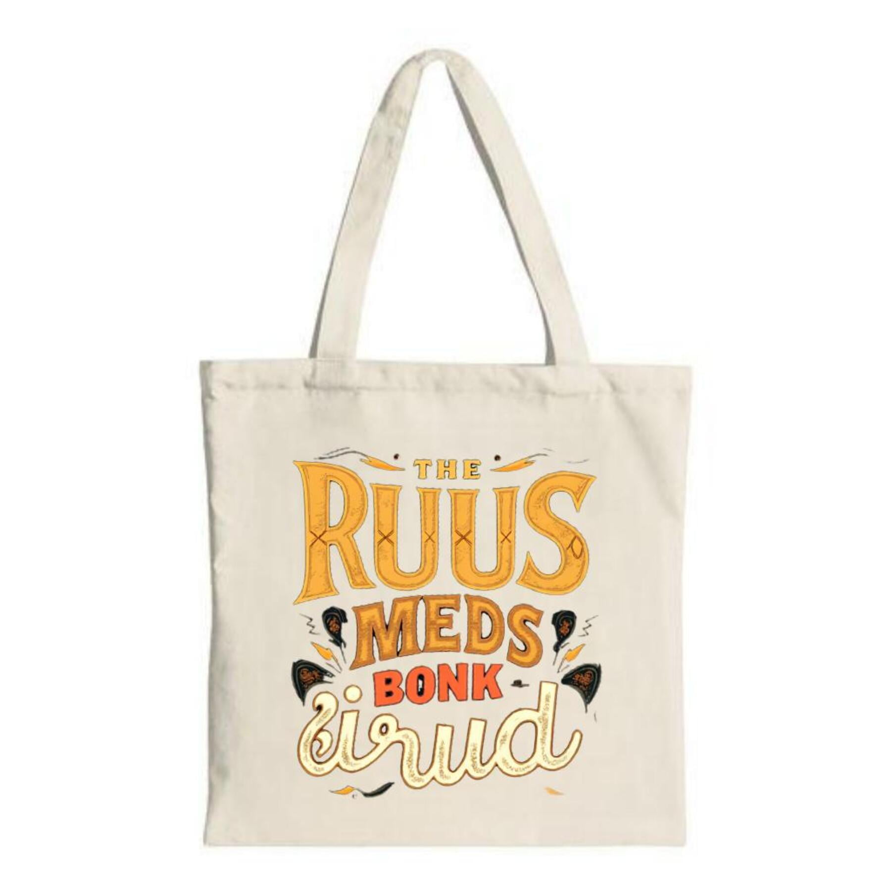 Stylish Reusable Canvas Grocery Shopping Bag with Vibrant " THE RUUS ...