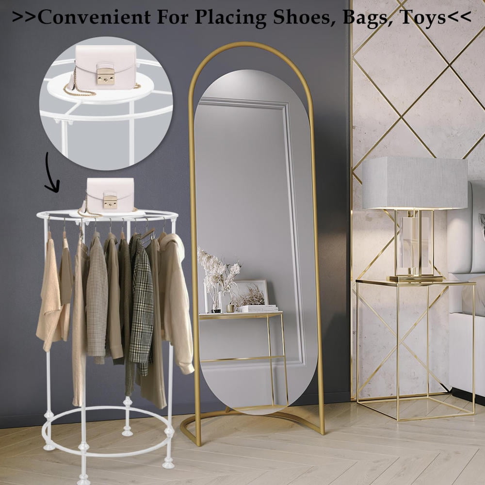 Stylish Round Clothing Display Rack, Floor-Standing Rotatable Organizer ...