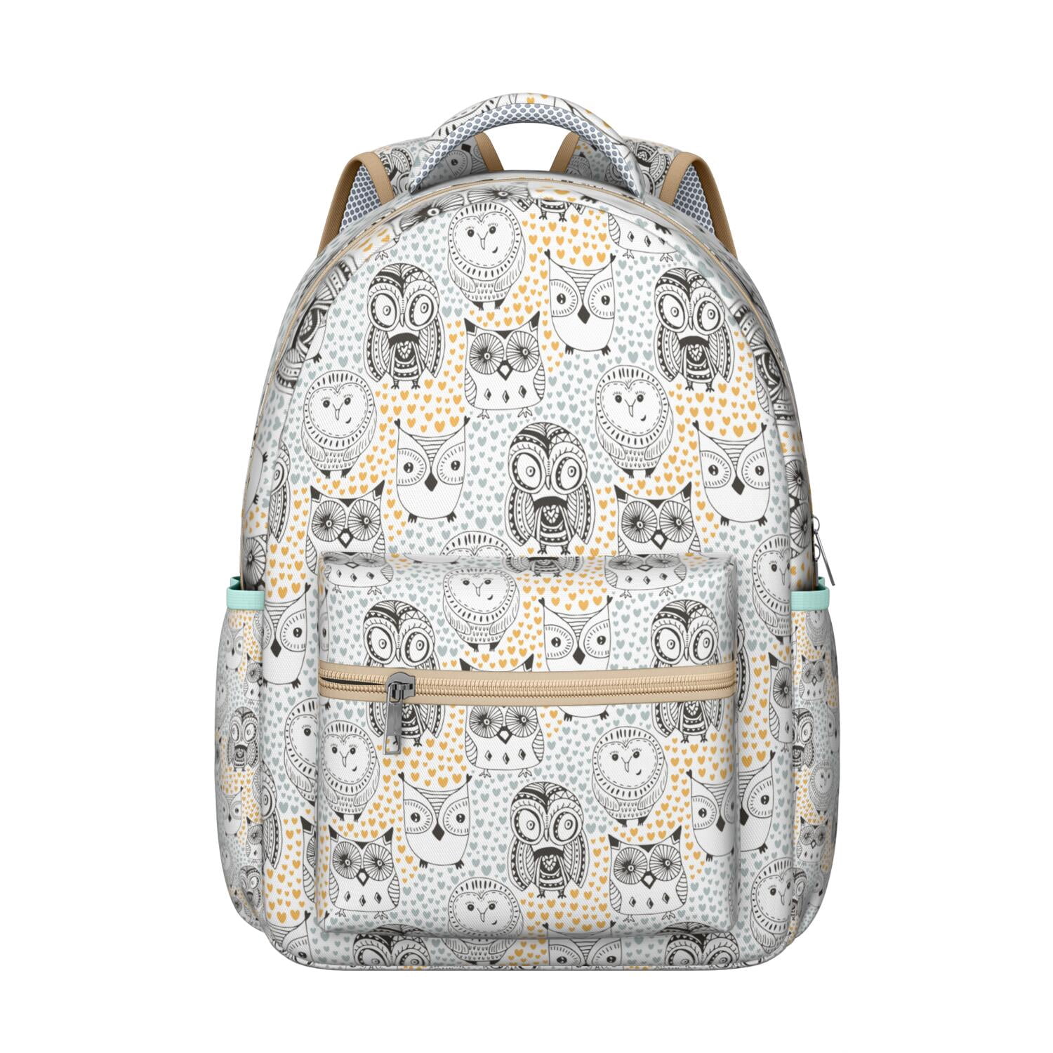Stylish School Bag with Big Eyes Owl Cartoon Print - Waterproof ...