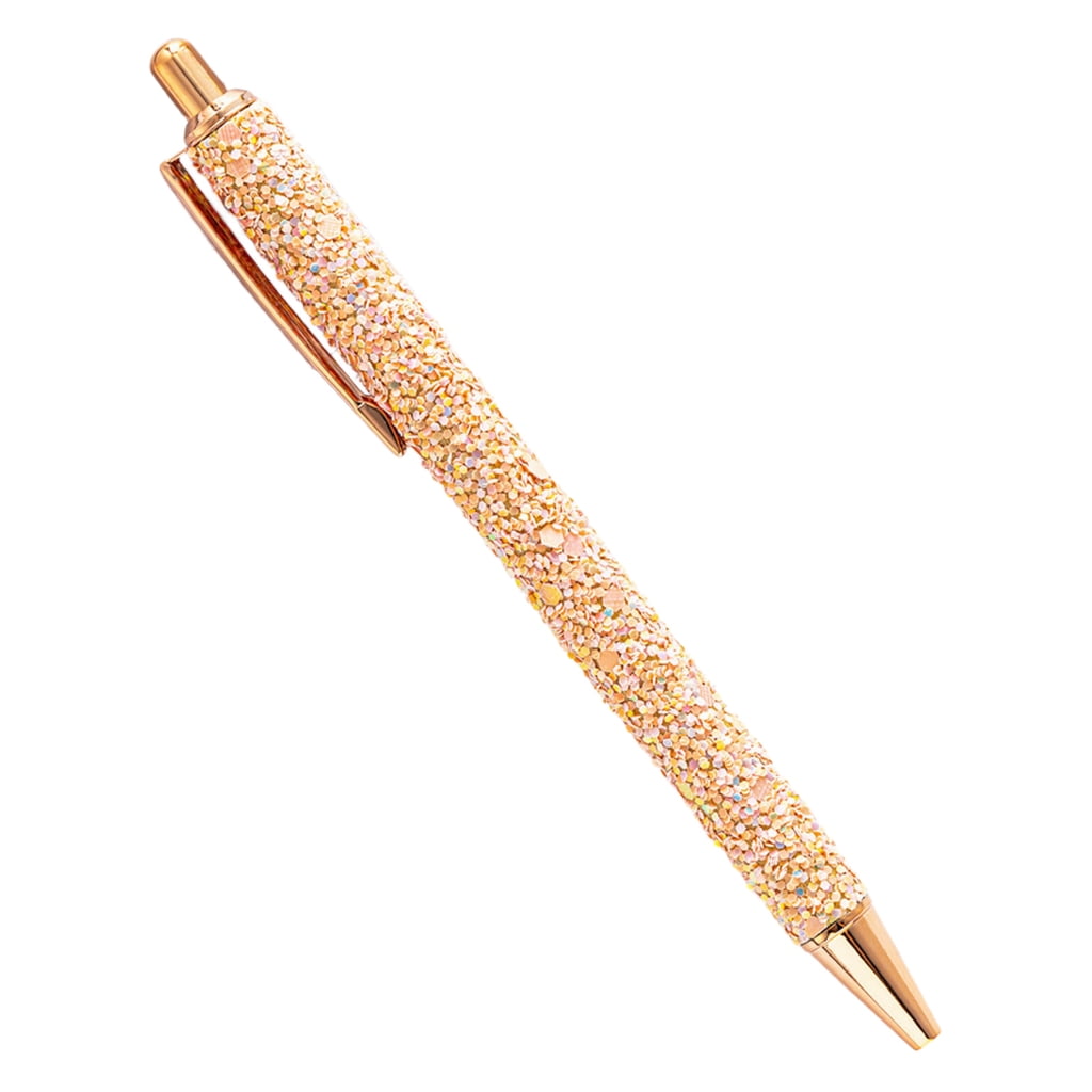 Stylish Sequins Pen Sequins Journaling Pen for Women Metal Retractable ...