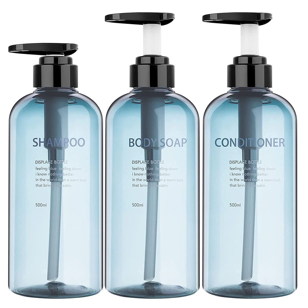 Stylish Shampoo and Conditioner Dispenser Set of 3 for Wall Mount ...
