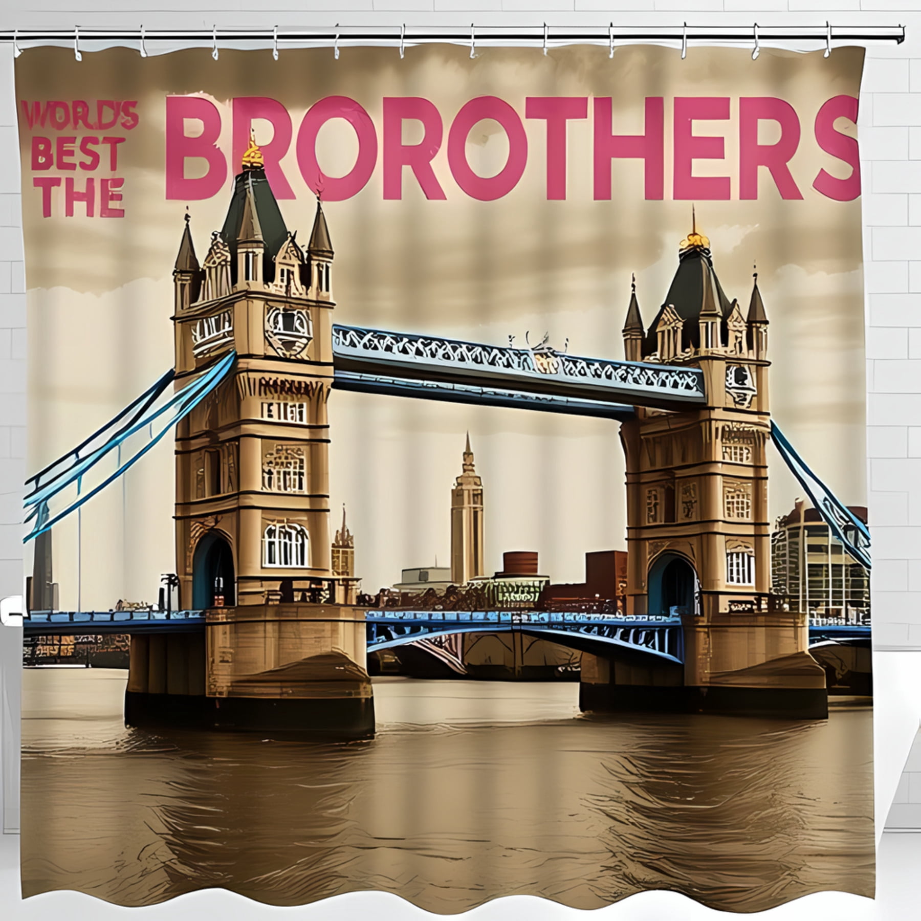 Stylish Shower Curtain with Iconic London Tower Bridge Design - Perfect ...