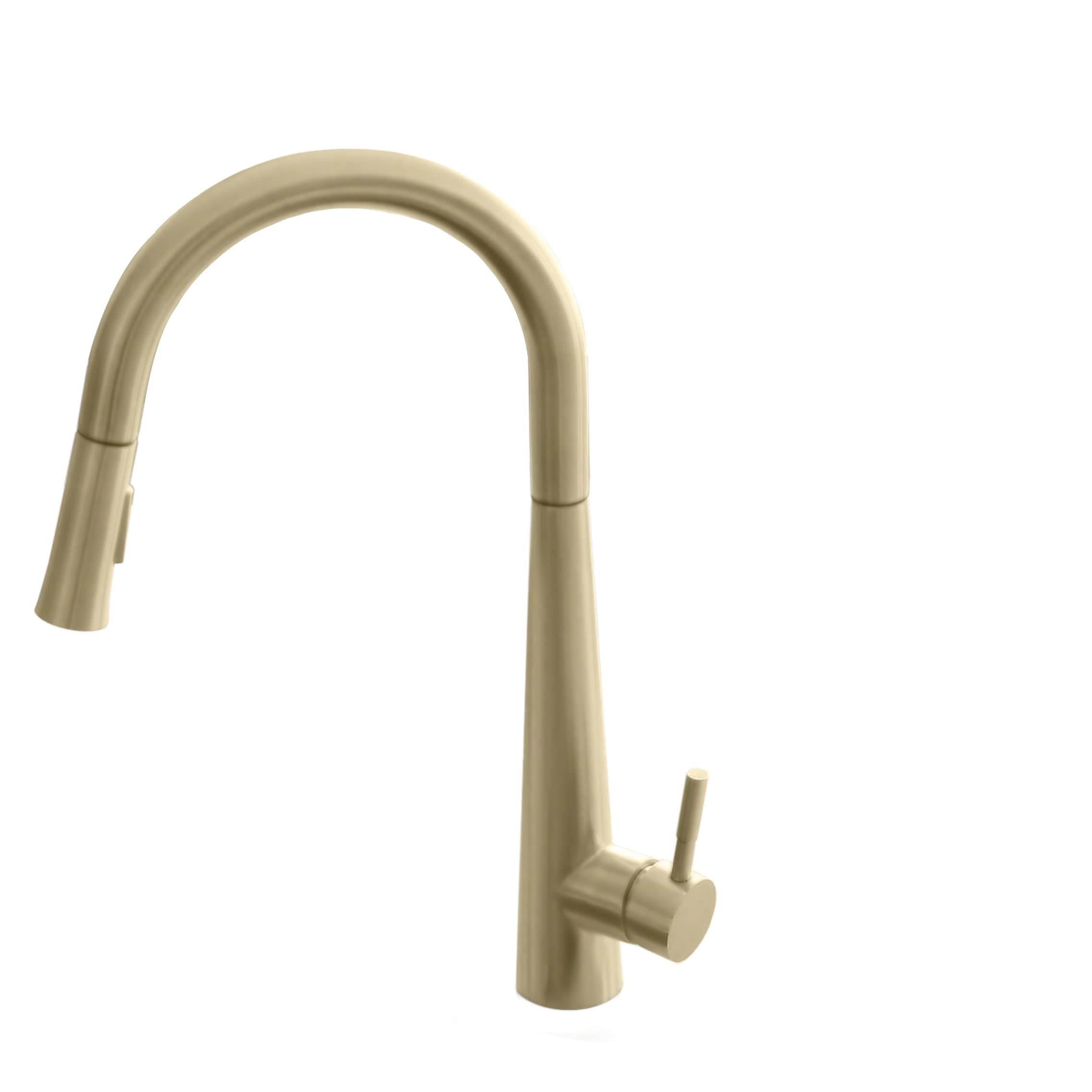 Stylish Siena One-Handle Brushed Gold Pull Down Kitchen Faucet Height ...