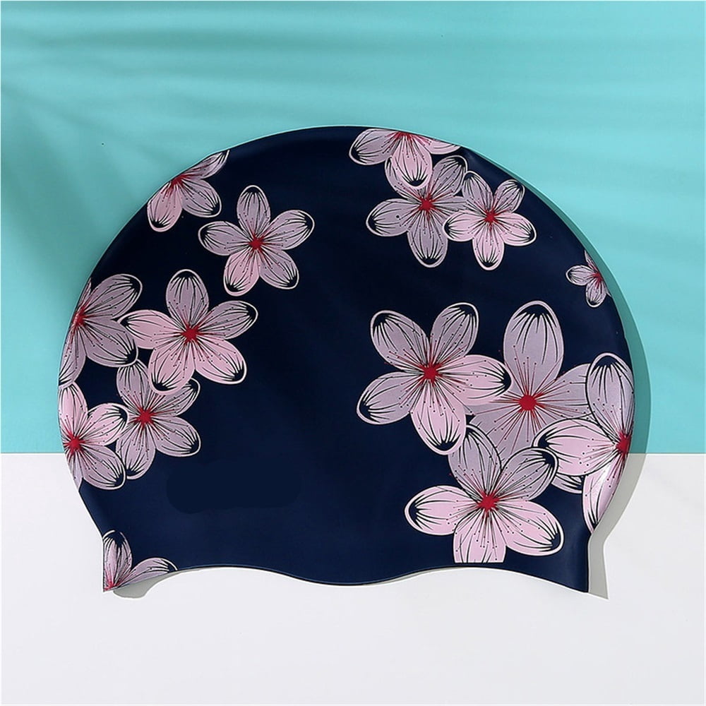 Stylish Silicone Swim Cap for Women Comfortable, Durable, and Hair ...