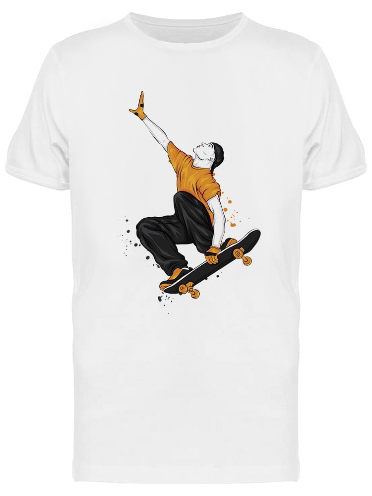 Stylish Skater Design T-Shirt Men -Image by Shutterstock, Male Small ...