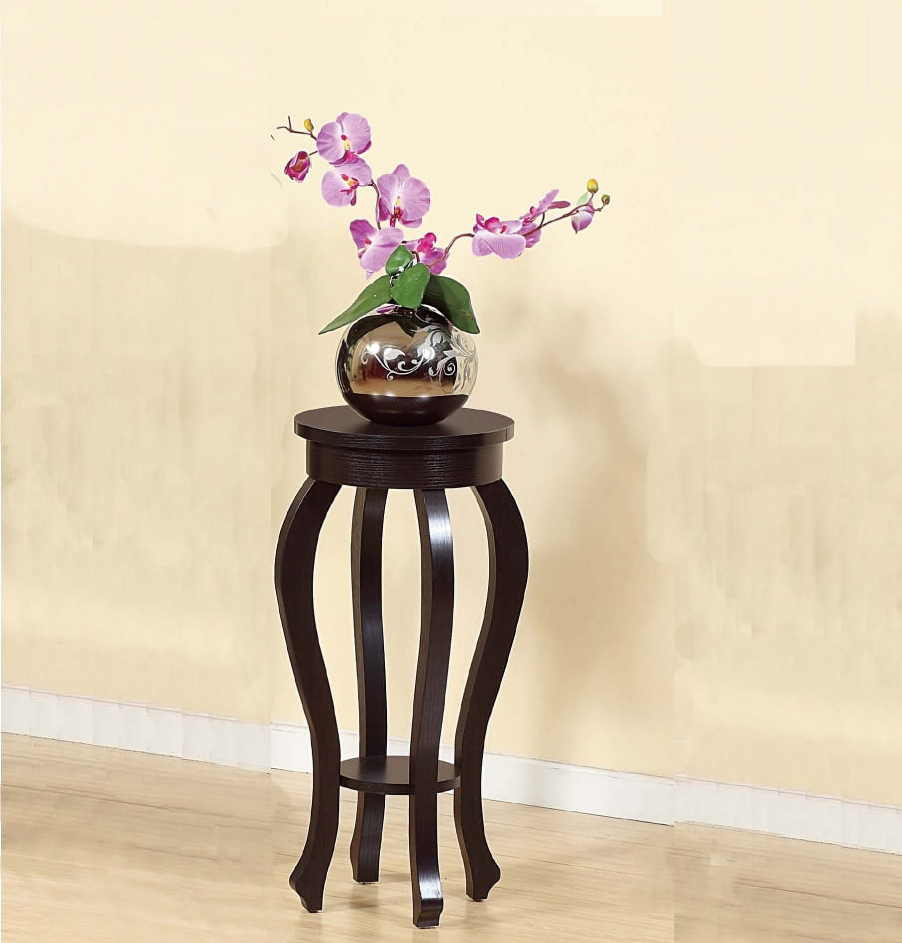 Stylish Small Plant Table With 1 Round Shelf. - Walmart.com