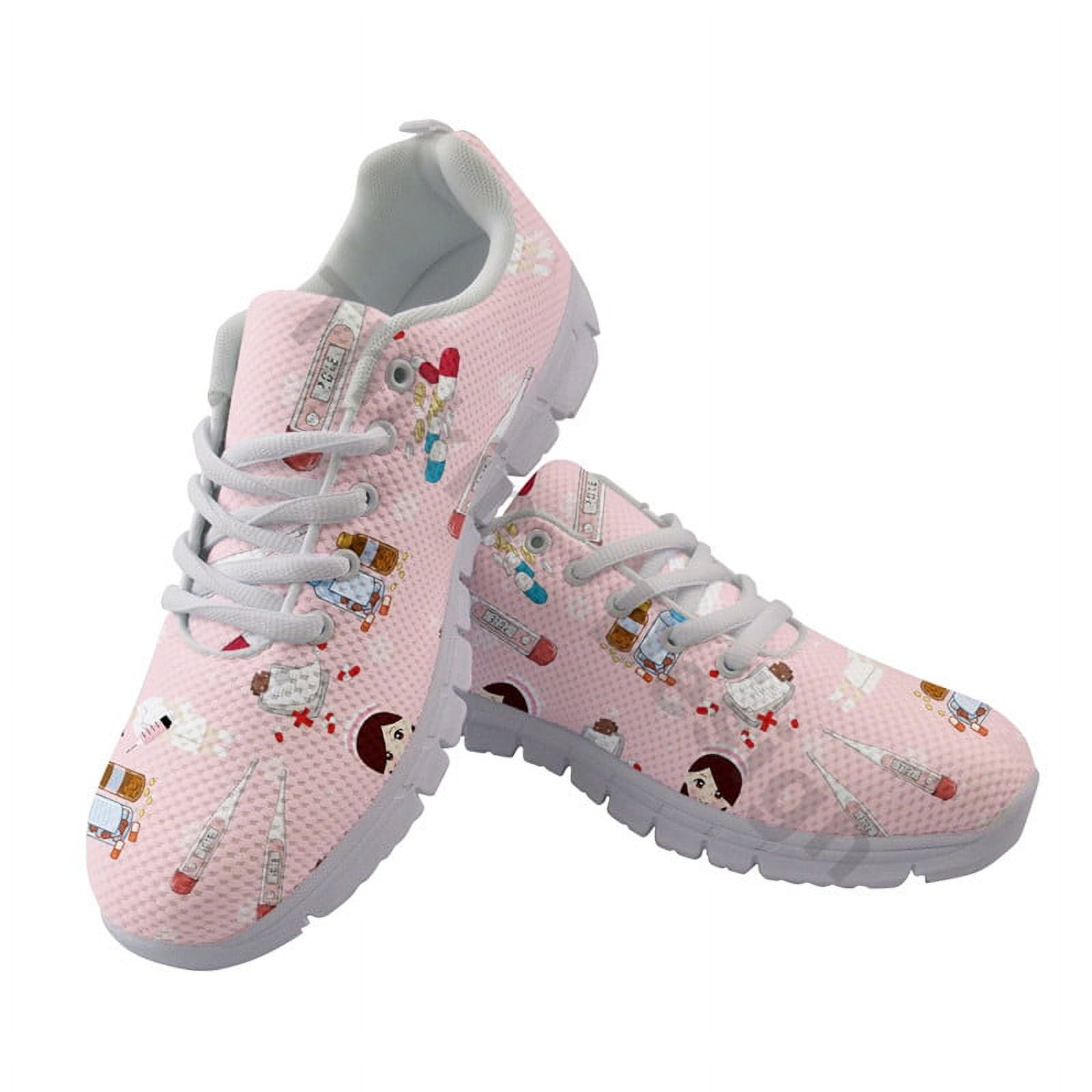 Stylish Sneakers For Women Cartoon Doctor Nurse Pattern Girls Ladies ...