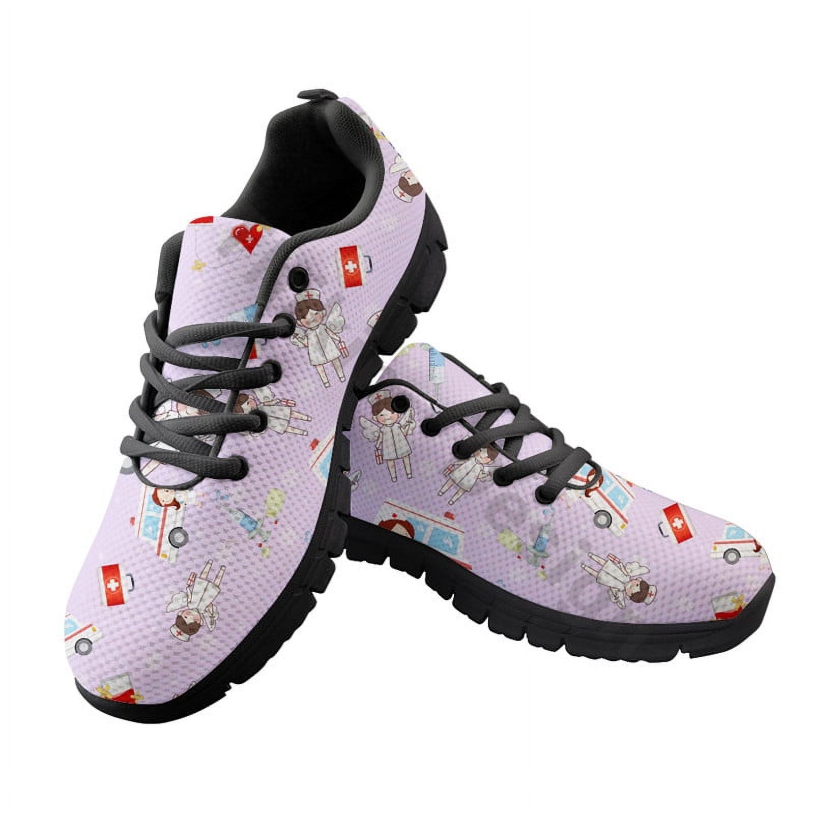 Stylish Sneakers For Women Cartoon Doctor Nurse Pattern Girls Ladies ...