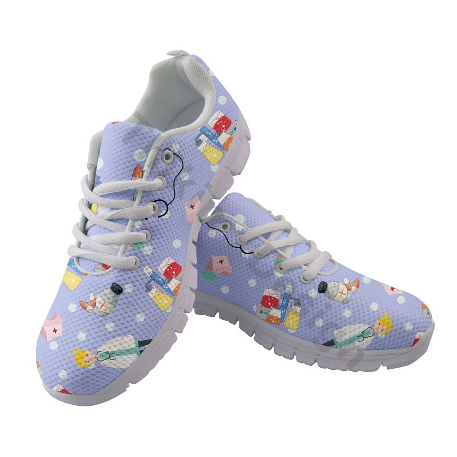 Stylish Sneakers For Women Cartoon Doctor Nurse Pattern Girls Ladies ...