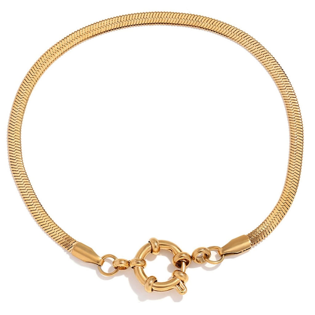 Stylish Stainless Steel Chain Buckles Bracelet Featuring Paperclip ...