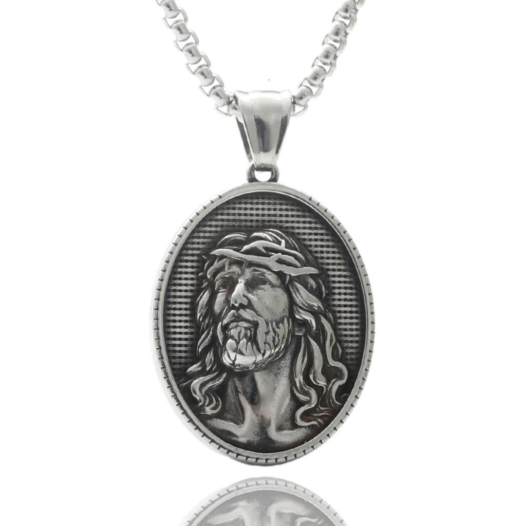 Stylish Stainless Steel Necklace for Men Religious Feature Pendant ...