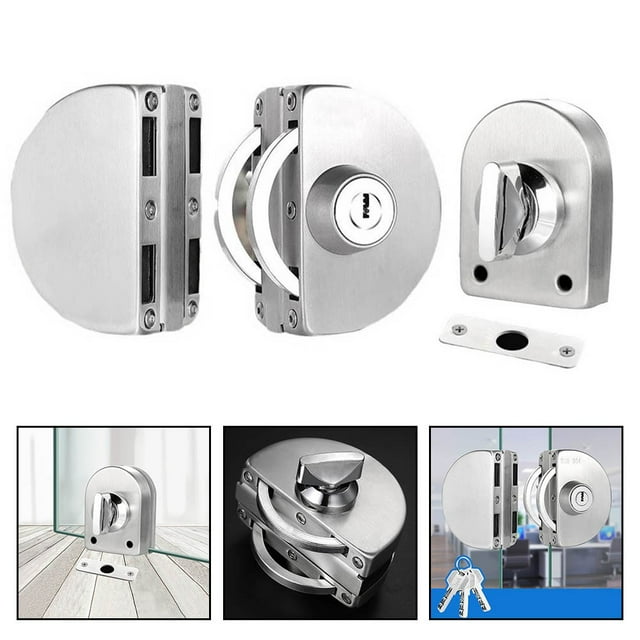 Stylish Stainless Steel Push Pull Locks for Glass Double Doors and ...