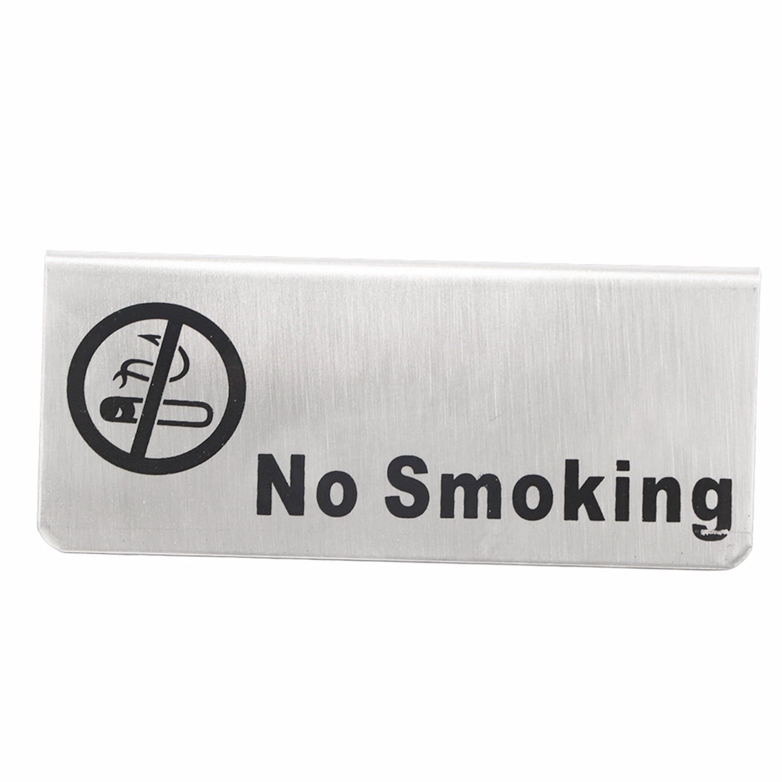 Stylish Stainless Steel No Smoking Table Sign, Clear And Bold Text For ...