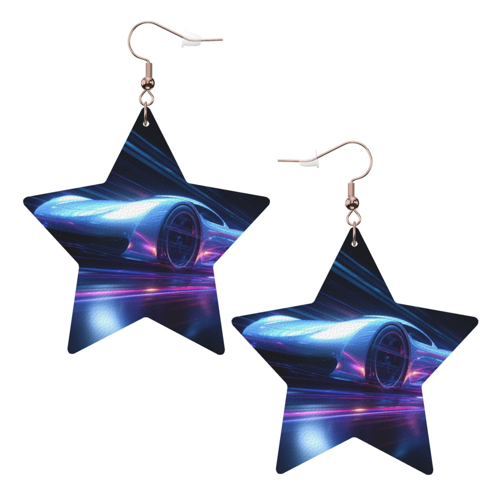 Stylish Star-Shaped Leather Earrings - Hypoallergenic Holiday Gift for ...