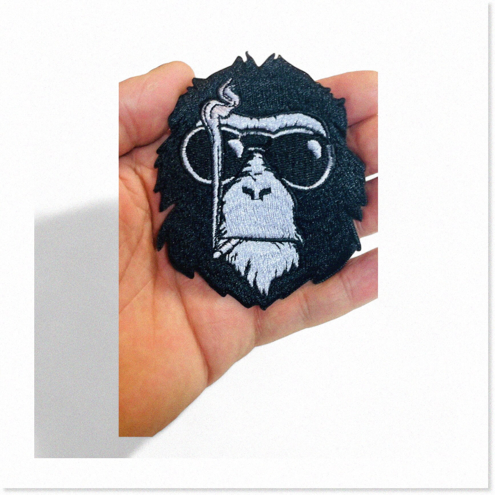 Stylish Stitch Monkey Iron-On Patch: DIY Embroidered Applique for ...