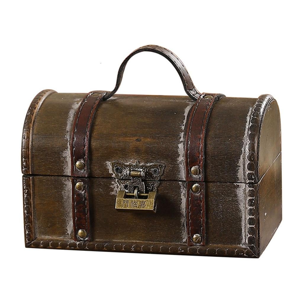 Stylish Storage Case Handmade Wood Travel Trunk with Large Capacity ...