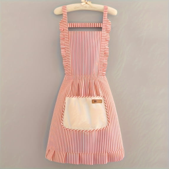 Stylish Striped Kitchen Apron Set - Durable and Adjustable Cooking ...