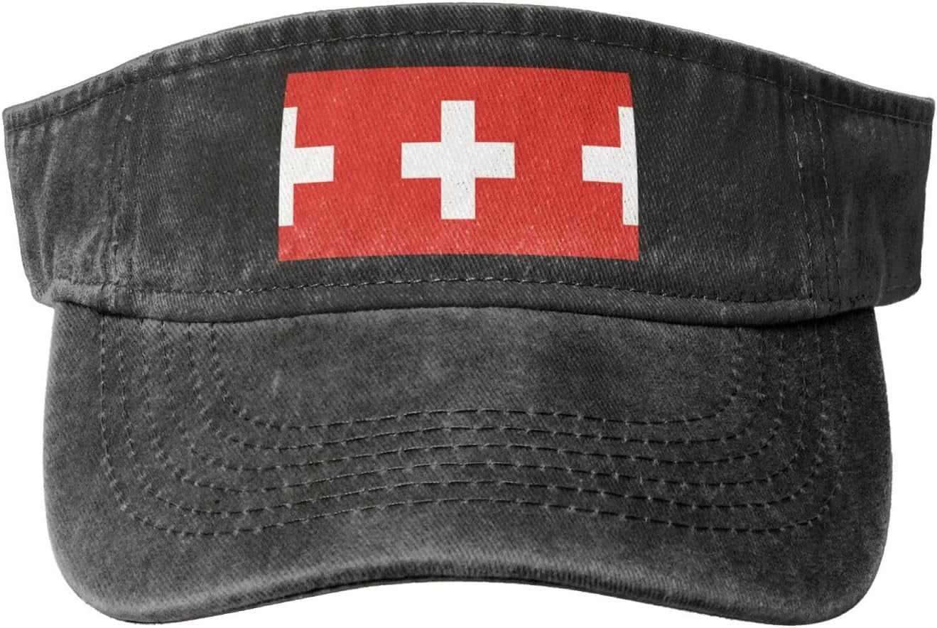 Stylish Swiss Flag Cowboy Empty Top Sun Hat Blank Baseball Cap for Men ...