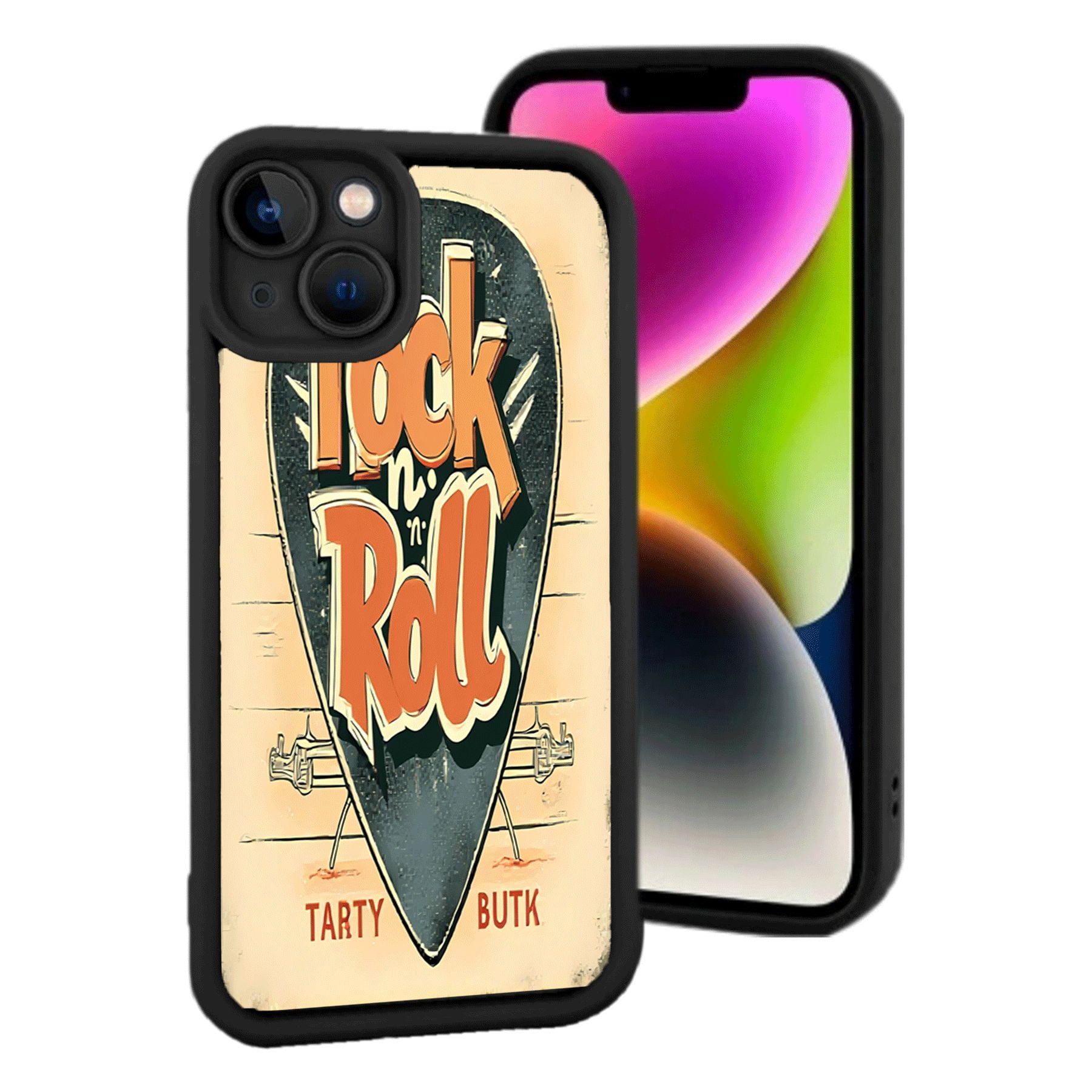 Stylish Teardrop Graphic iPhone 15 Case - Lightweight Yellowing ...
