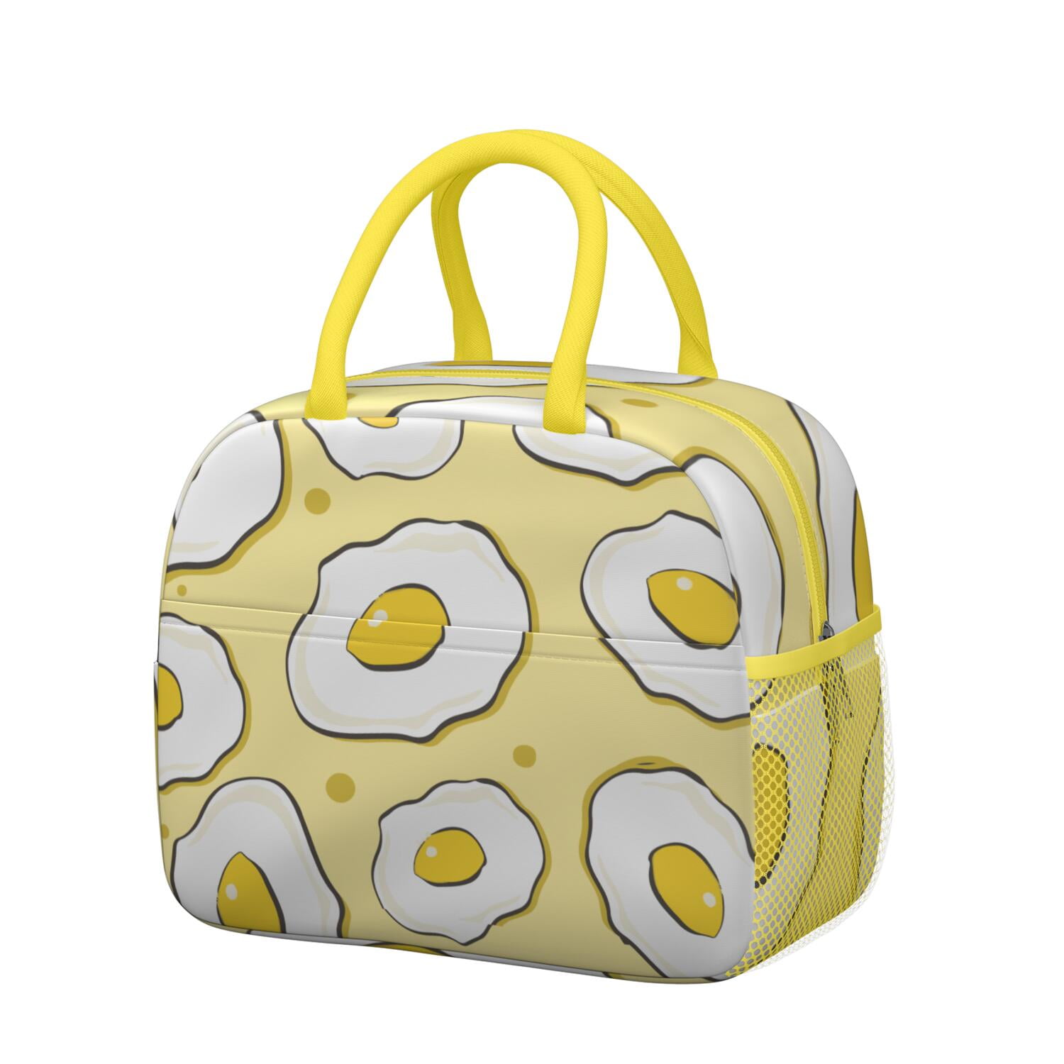 Stylish Thermal Lunch Bag for Women & Students - Eggshell Print ...