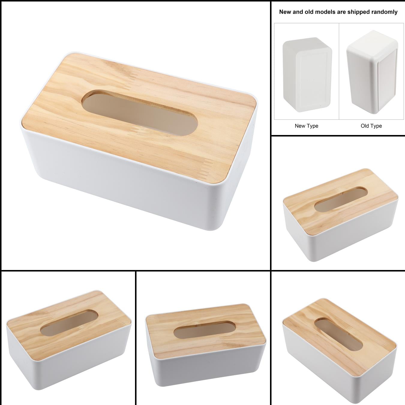 Stylish Tissue Holder with Removable Wood Lid, Protects Tissues from ...