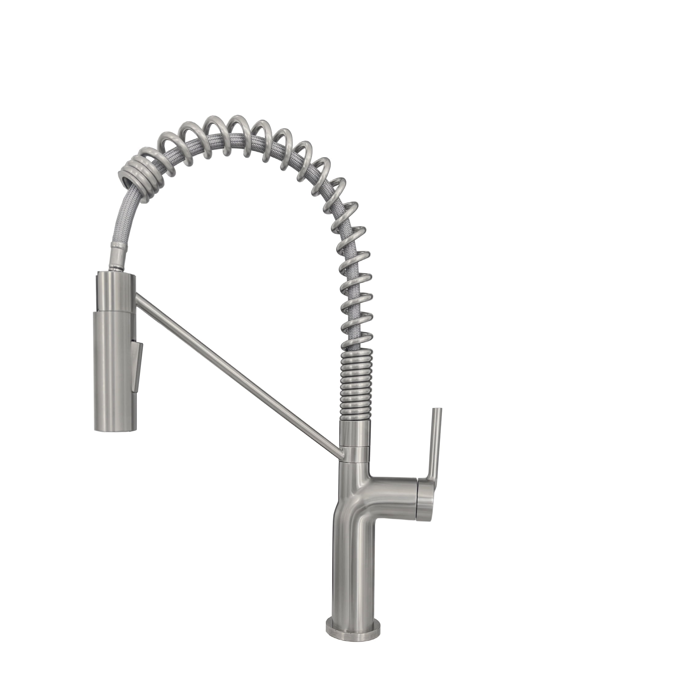 Stylish Single Handle Pull Down Kitchen Faucet, Stainless Steel, Dual ...