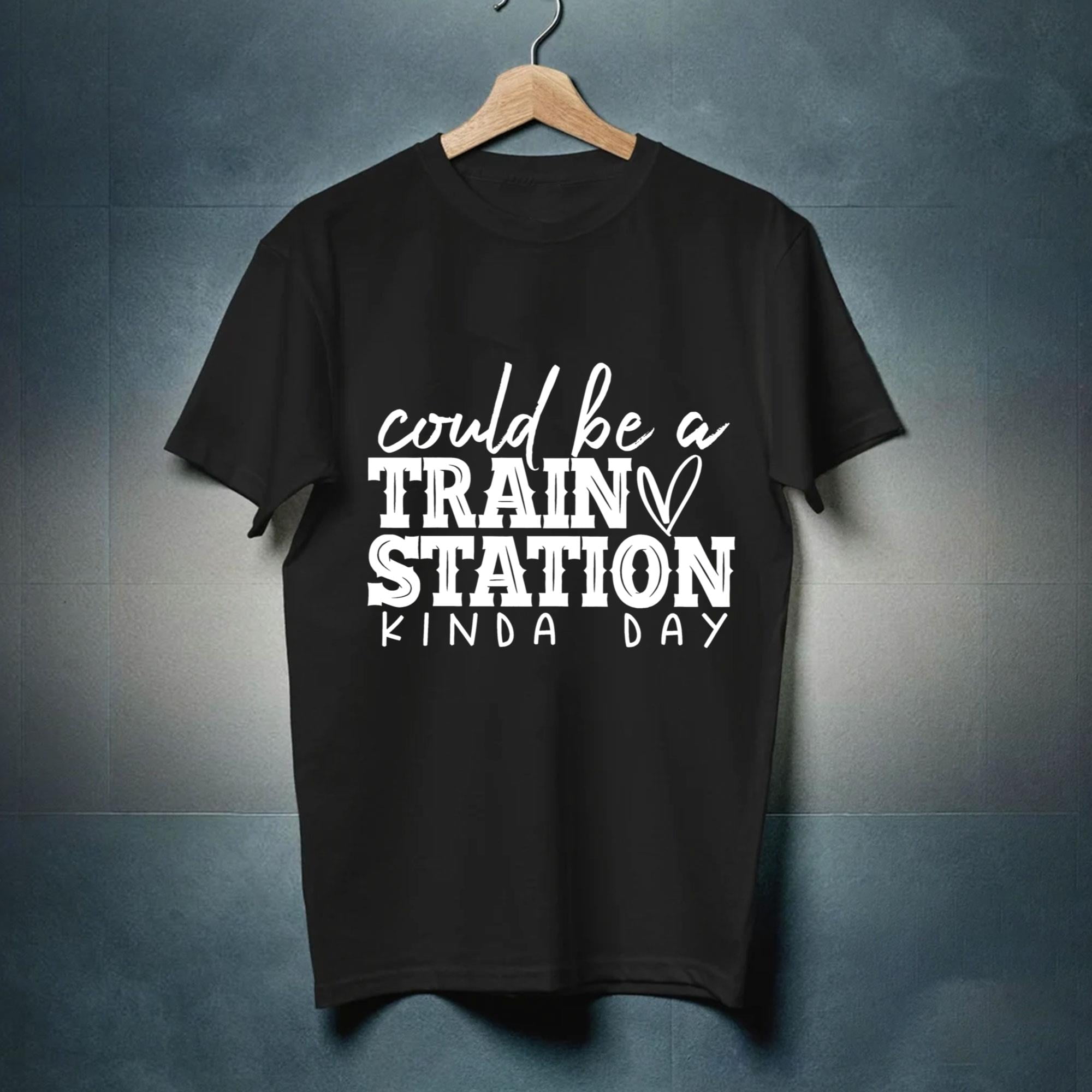 Stylish Train Station Inspired Graphic Shirt Exclusive Design Black ...