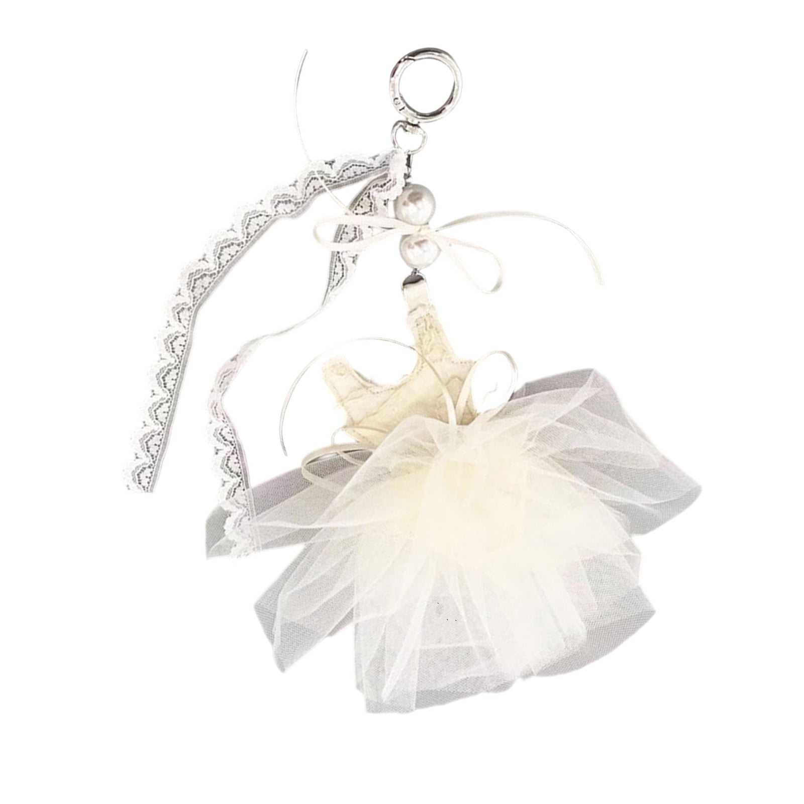 Stylish Tulle Ballet Slipper Keychain Featuring Lace Ribbon And ...