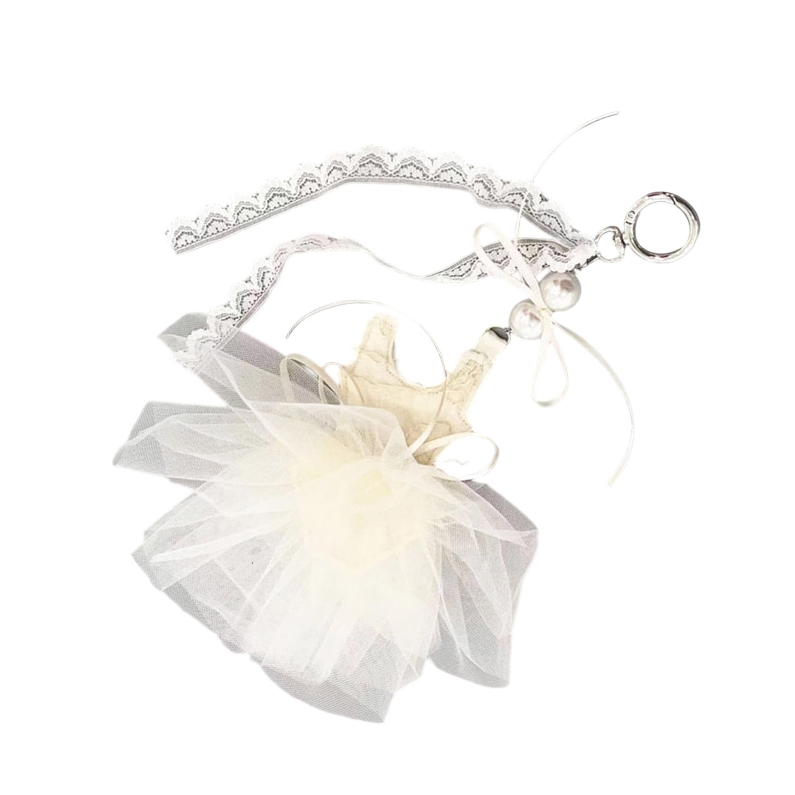 Stylish Tulle Ballet Slipper Keychain Featuring Lace Ribbon And ...
