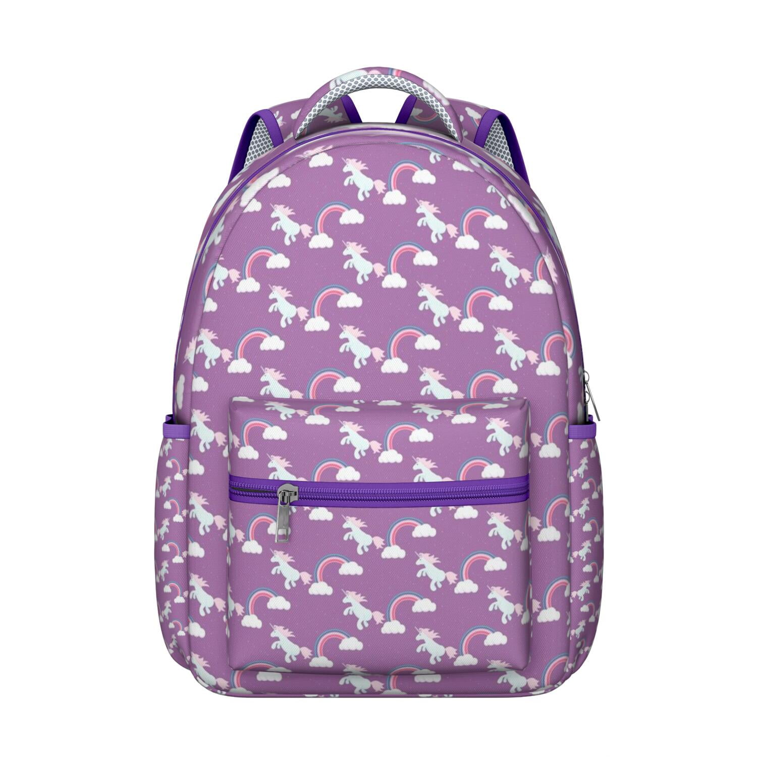 Stylish Unicorn & Rainbow Waterproof Bookbag - Breathable Mesh Straps & Spinal Support Design ...