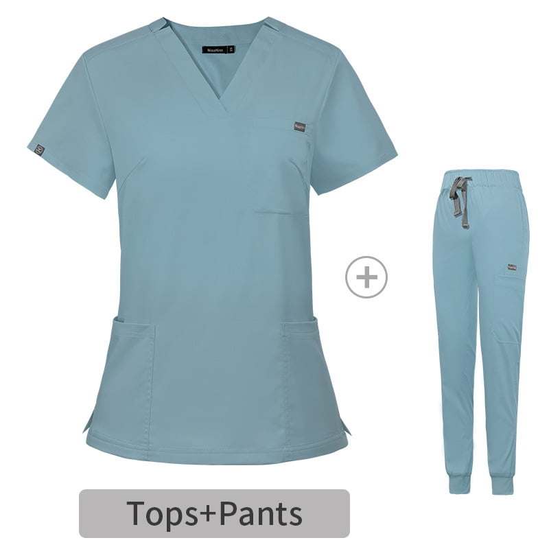 Stylish V Neck Short Sleeve Hospital Nurse Uniforms Hospital Nurse Work ...