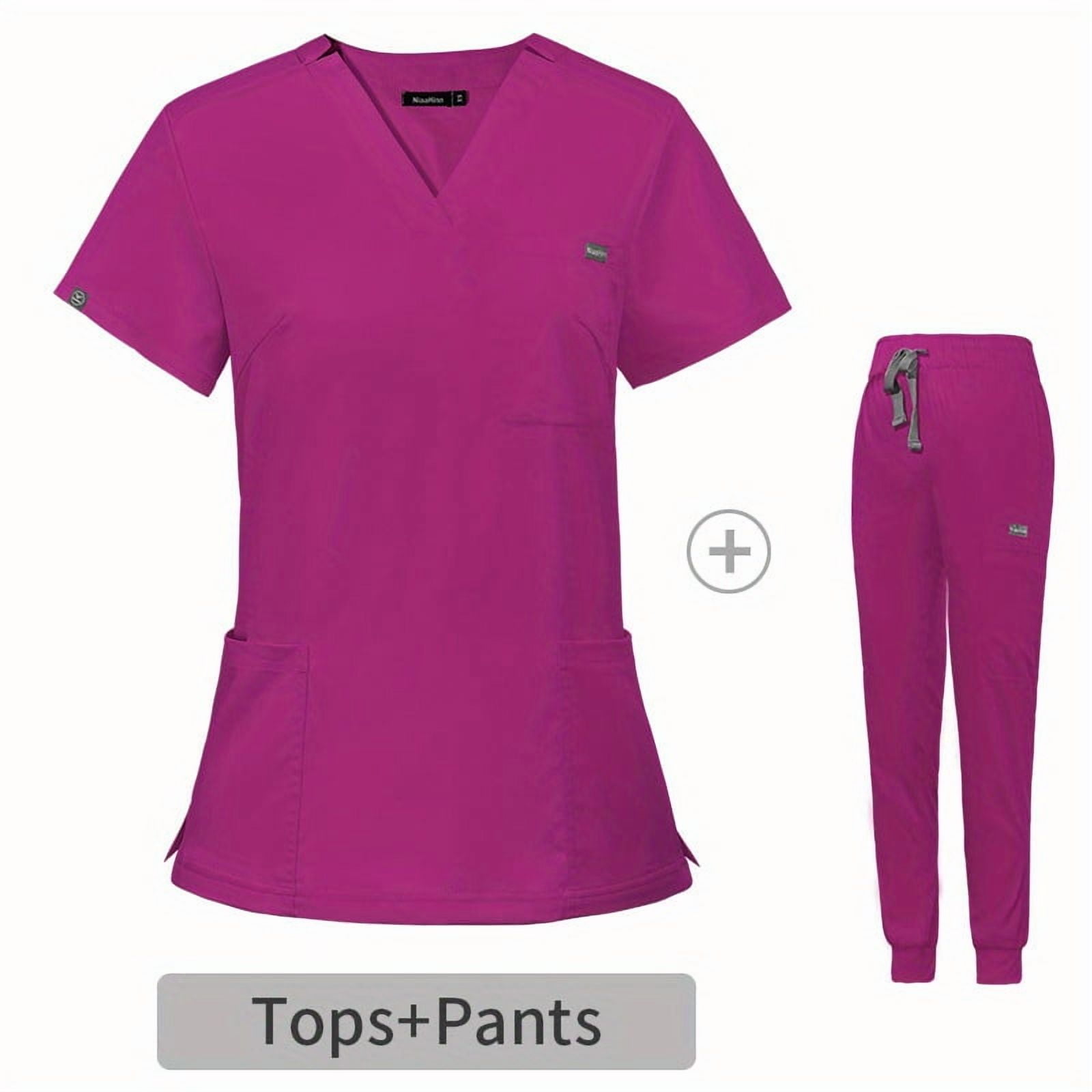 Stylish V Neck Short Sleeve Hospital Nurse Uniforms Hospital Nurse Work ...