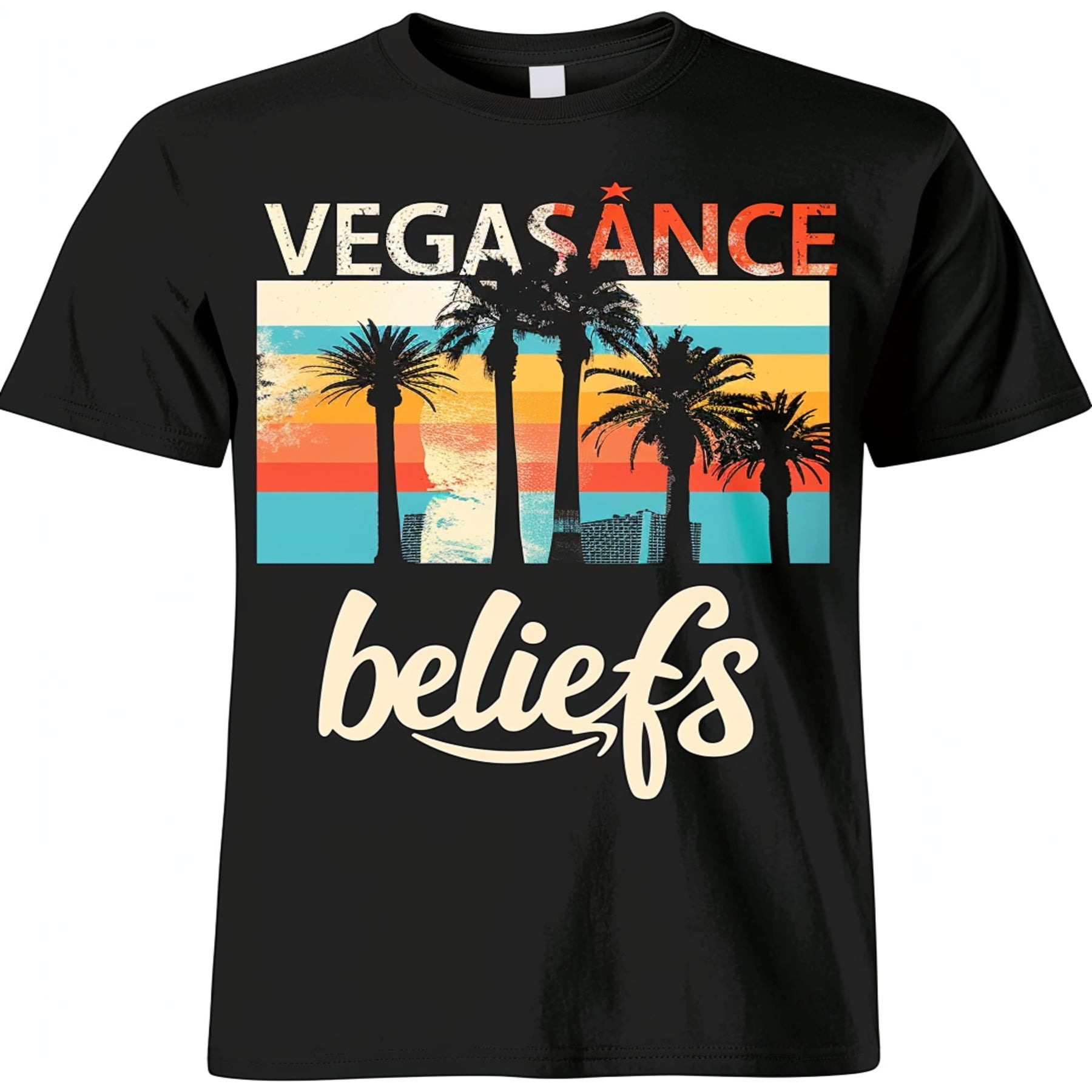 Stylish Vegasance Wee Beliefs Retro Sunset T Shirt Vintage Design with ...