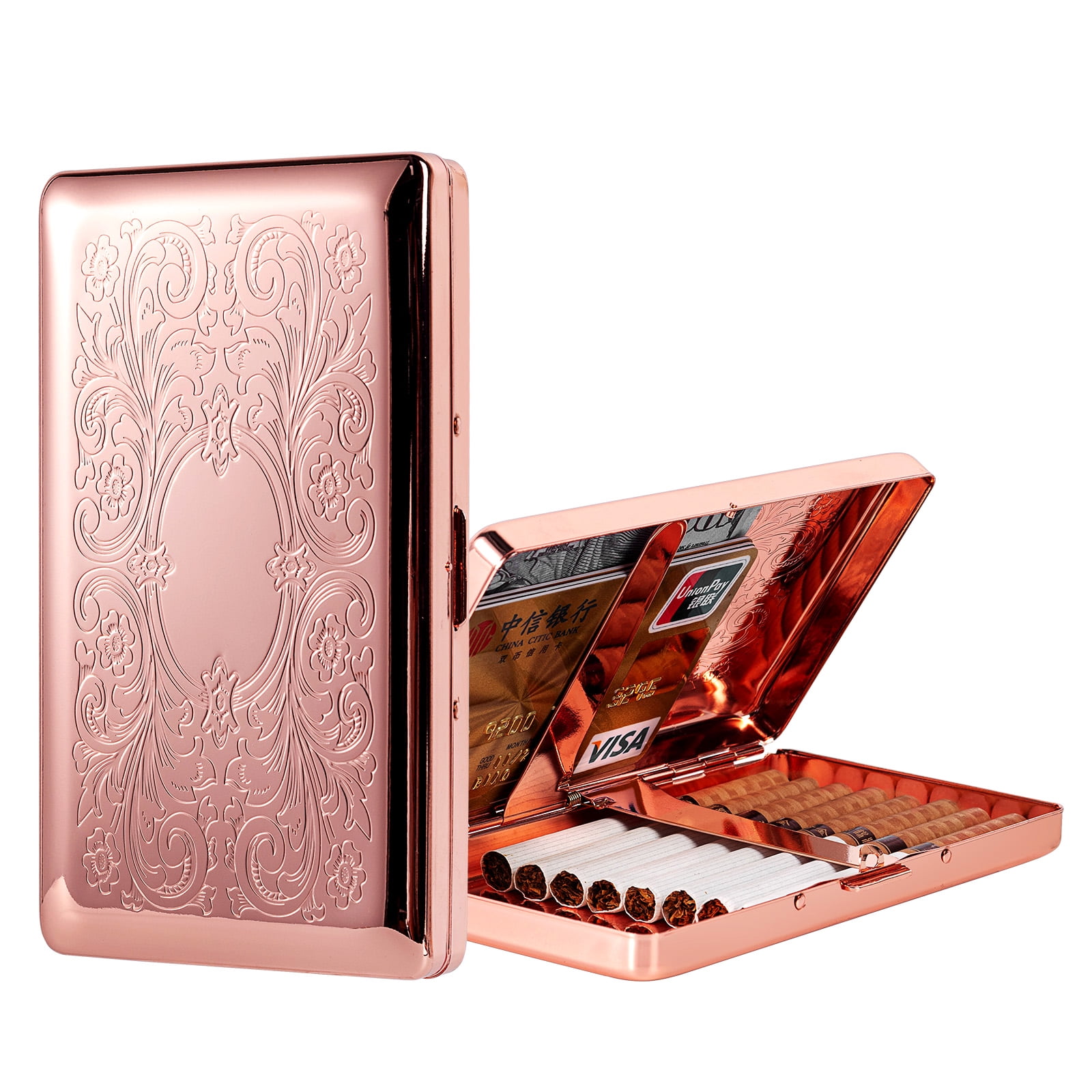 Stylish Vintage Metal Ladies and Men's Cigarette Case,Holds 20pcs 120's ...
