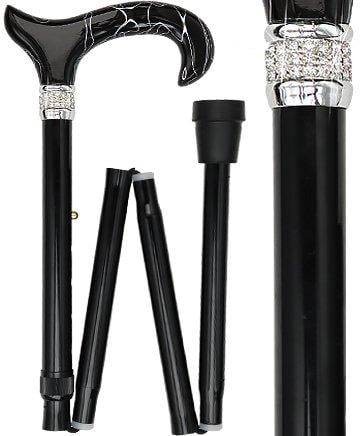 Stylish Walking Sticks – Designer Folding Adjustable Rhinestone Canes ...