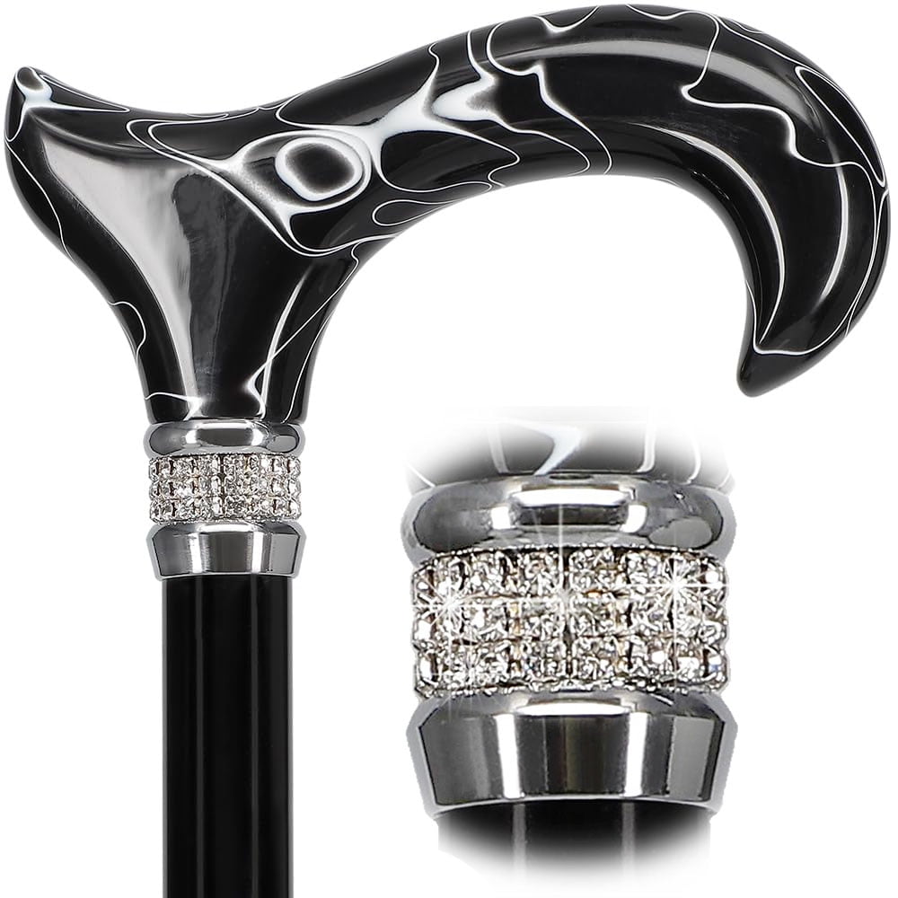 Royal Canes Pearlz Designer Adjustable Derby Aluminum Walking Cane for ...