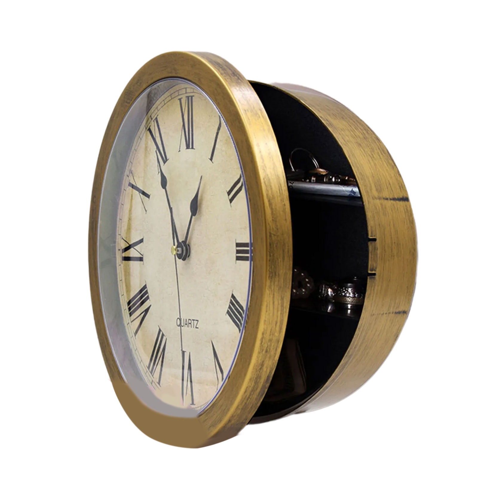 Stylish Wall Clock with Secret Storage Box Valuables Hiddens Box Cash ...