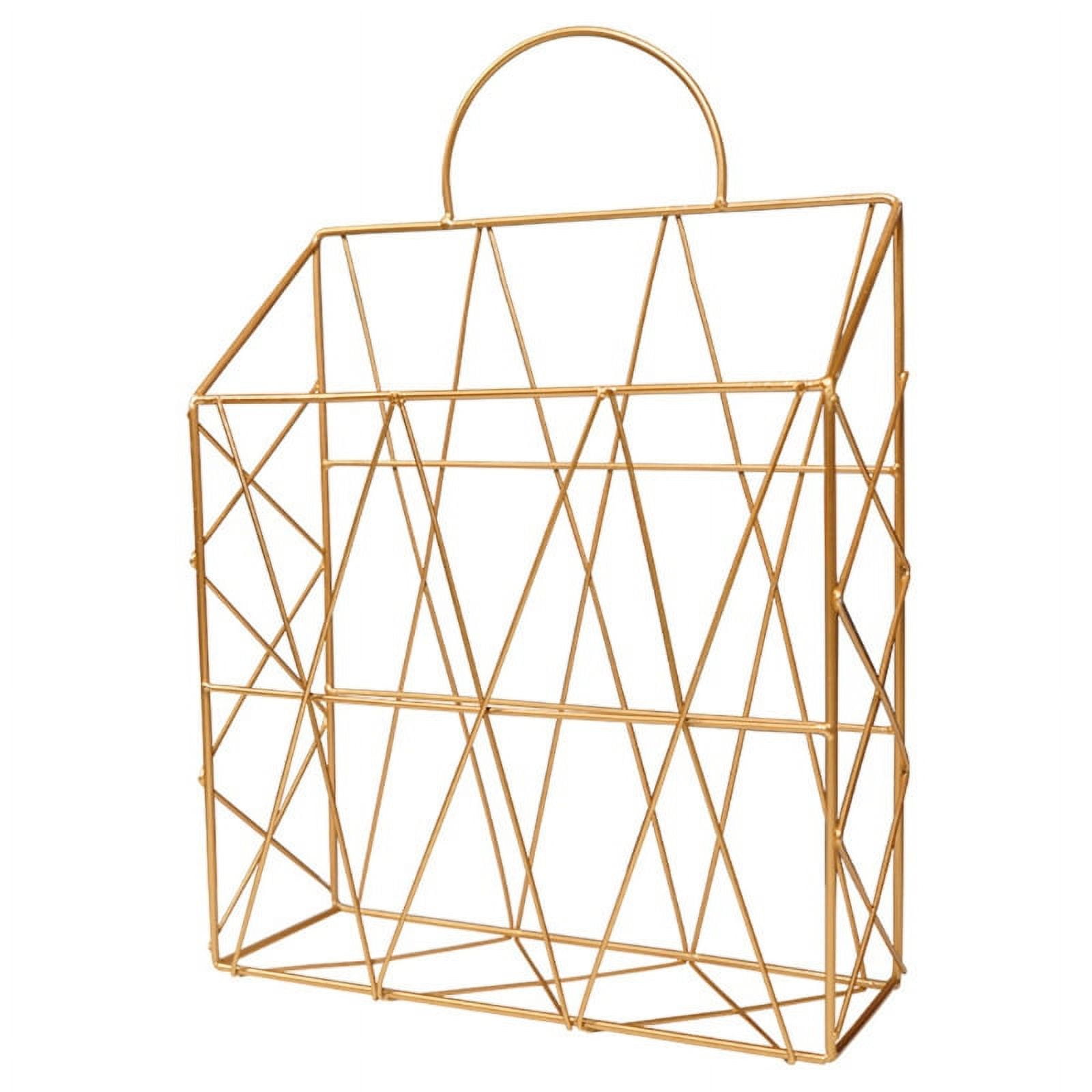 Stylish Wall Mounted File Magazine Holder Hollow-out Mesh Iron Wire ...